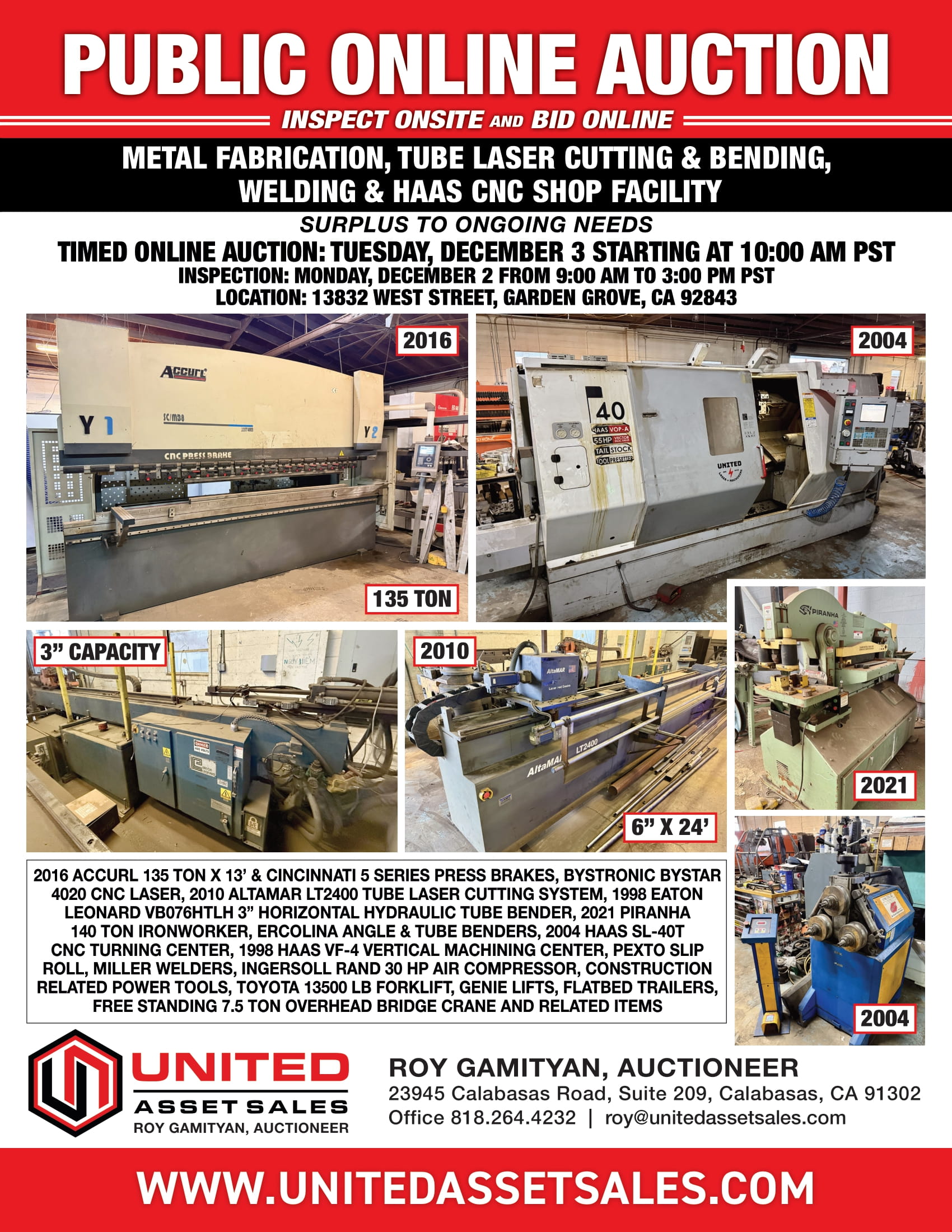 METAL FABRICATION, TUBE LASER CUTTING & BENDING, WELDING & HAAS CNC ...