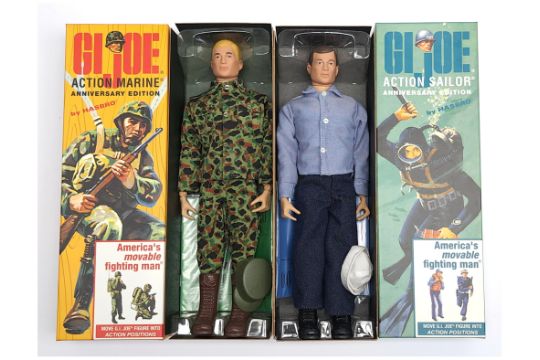 Hasbro GI Joe anniversary edition action figure pair (1) Marine with ...