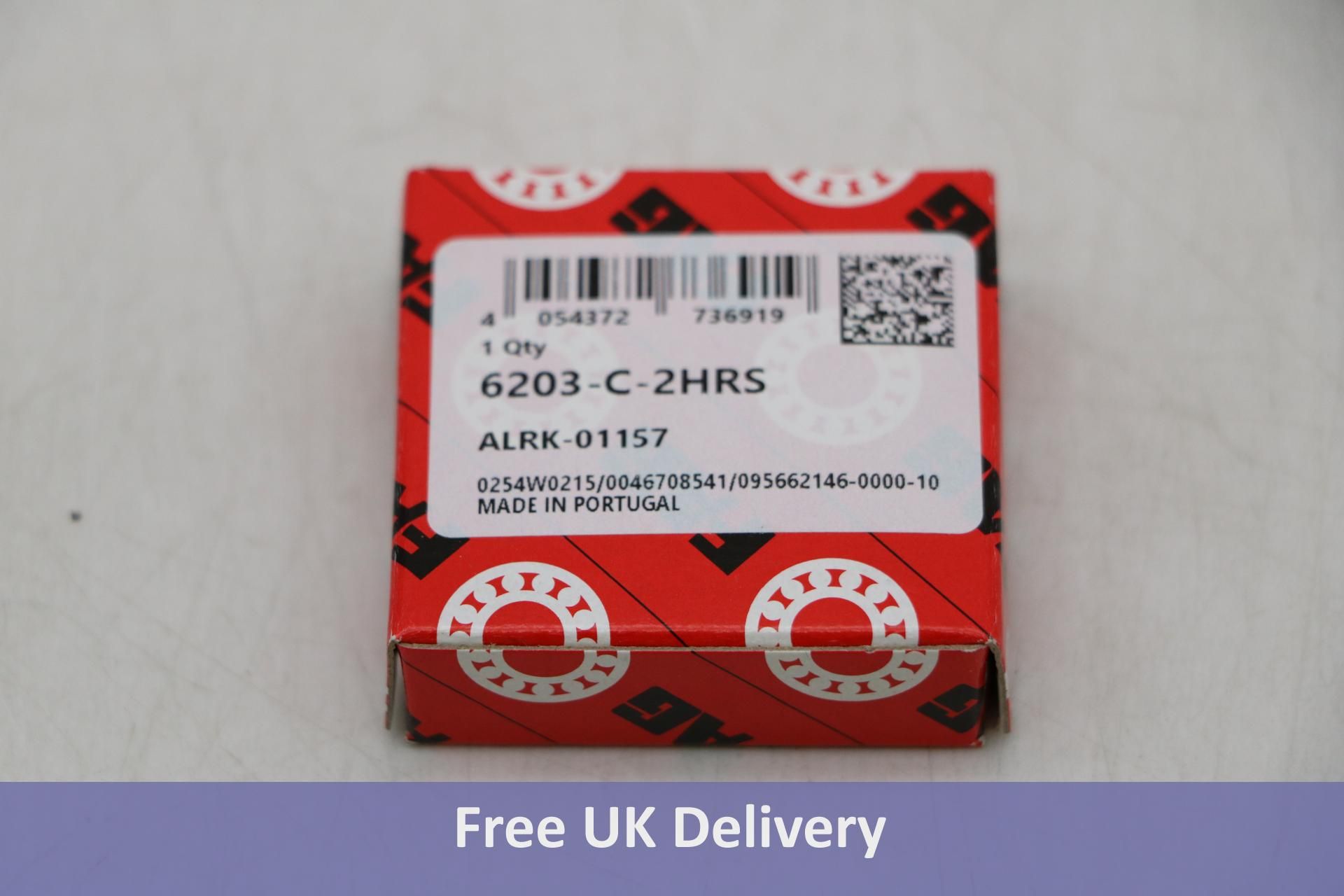 Seventy-five FAG Ball Bearing 6203 2RSR, 17x40x12mm
