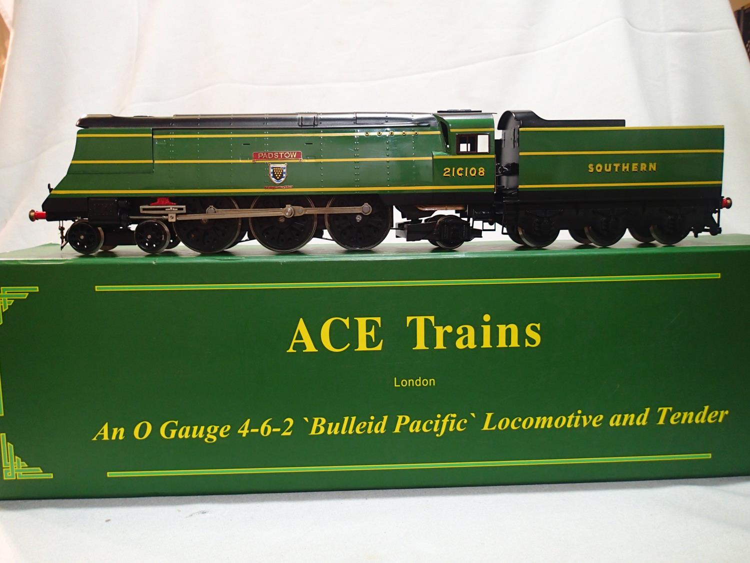 Ace Trains O gauge Bullied Pacific Padstow 21C108, Southern Green, in ...