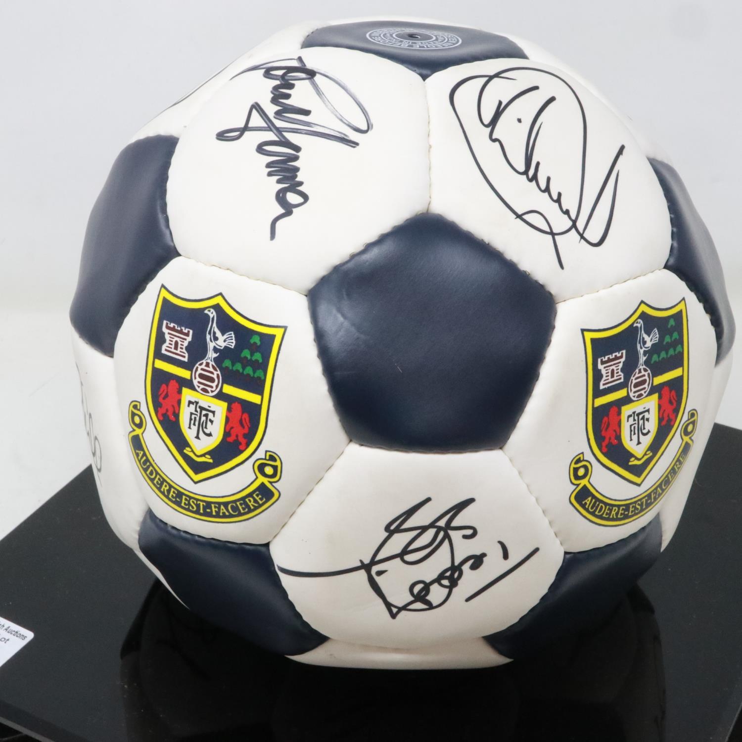 1997-1999 signed Tottenham Hotspur football, in presentation case. UK P ...