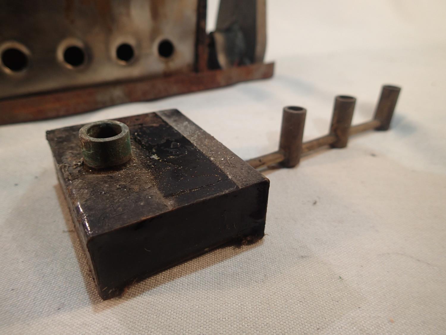 Oscillating single steam engine with boiler and three wick spirit ...