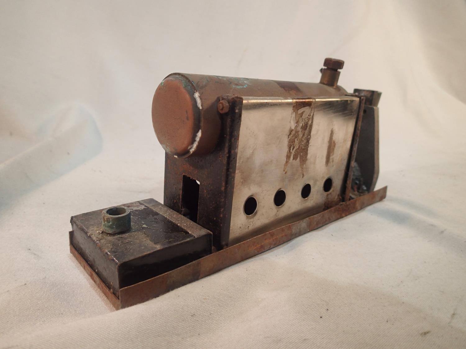 Oscillating single steam engine with boiler and three wick spirit ...
