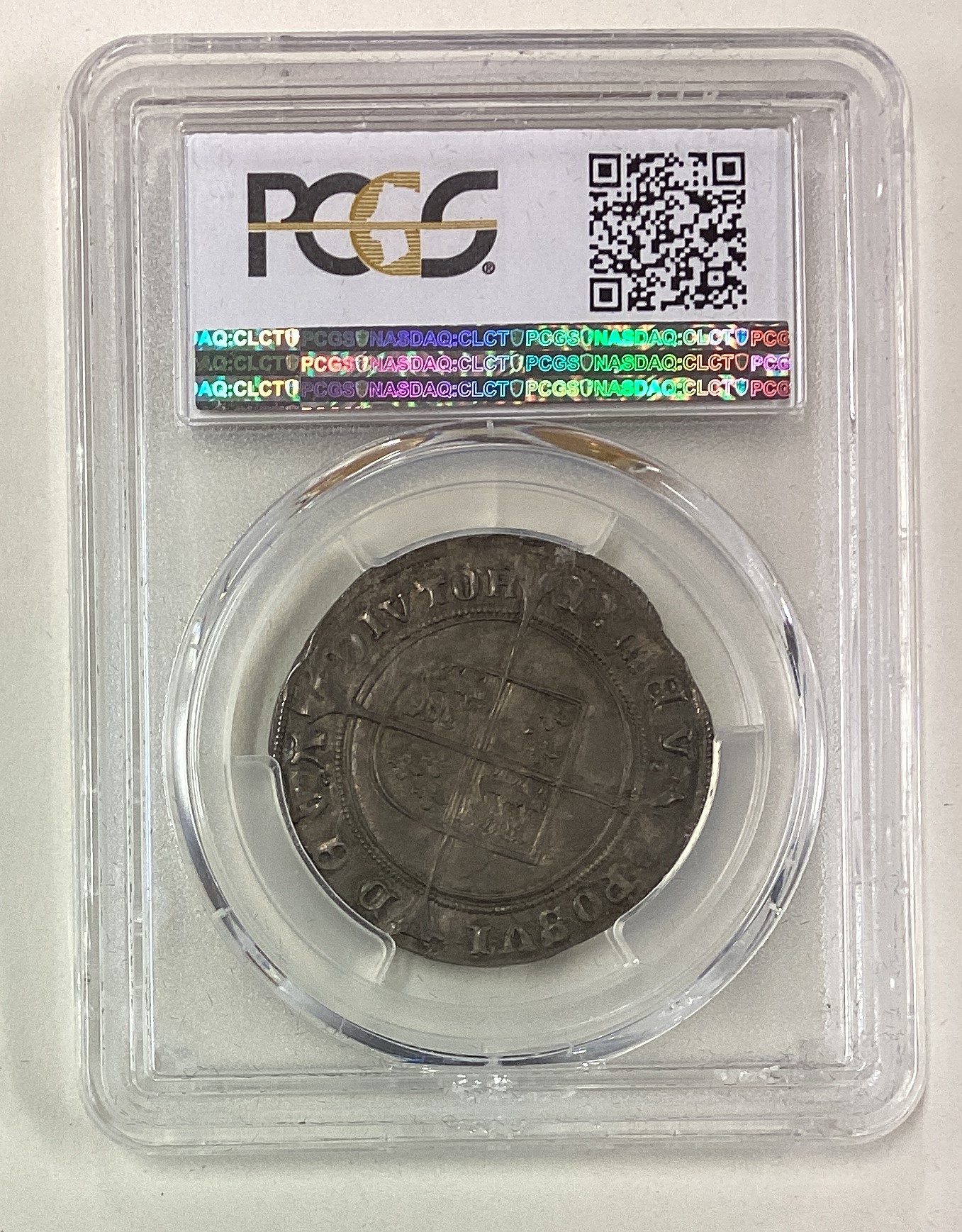 A cased Edward VI hammered silver Shilling coin. Est. £200 - £300.