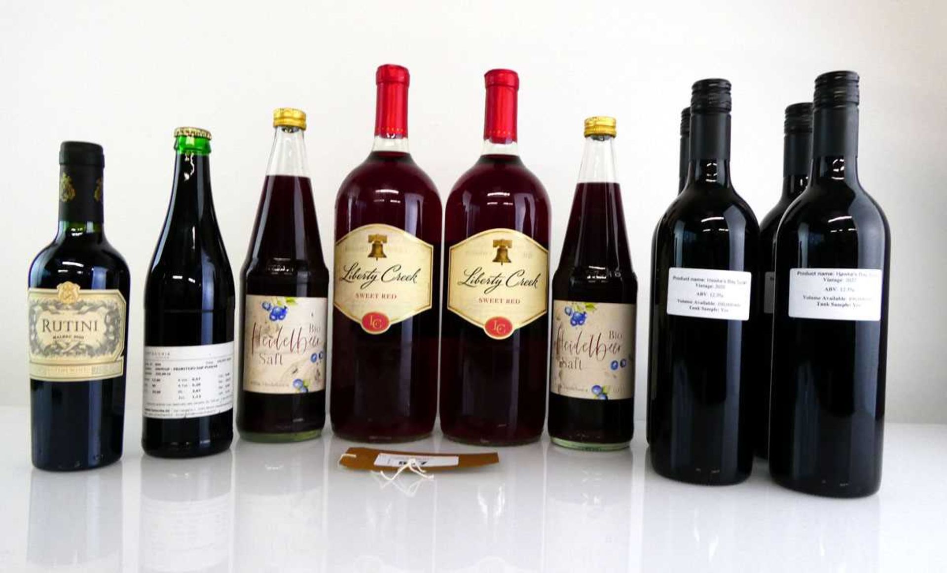 +VAT 10 various bottles, 4x Hawkes Bay Syrah 2022 sample bottles, 2x ...