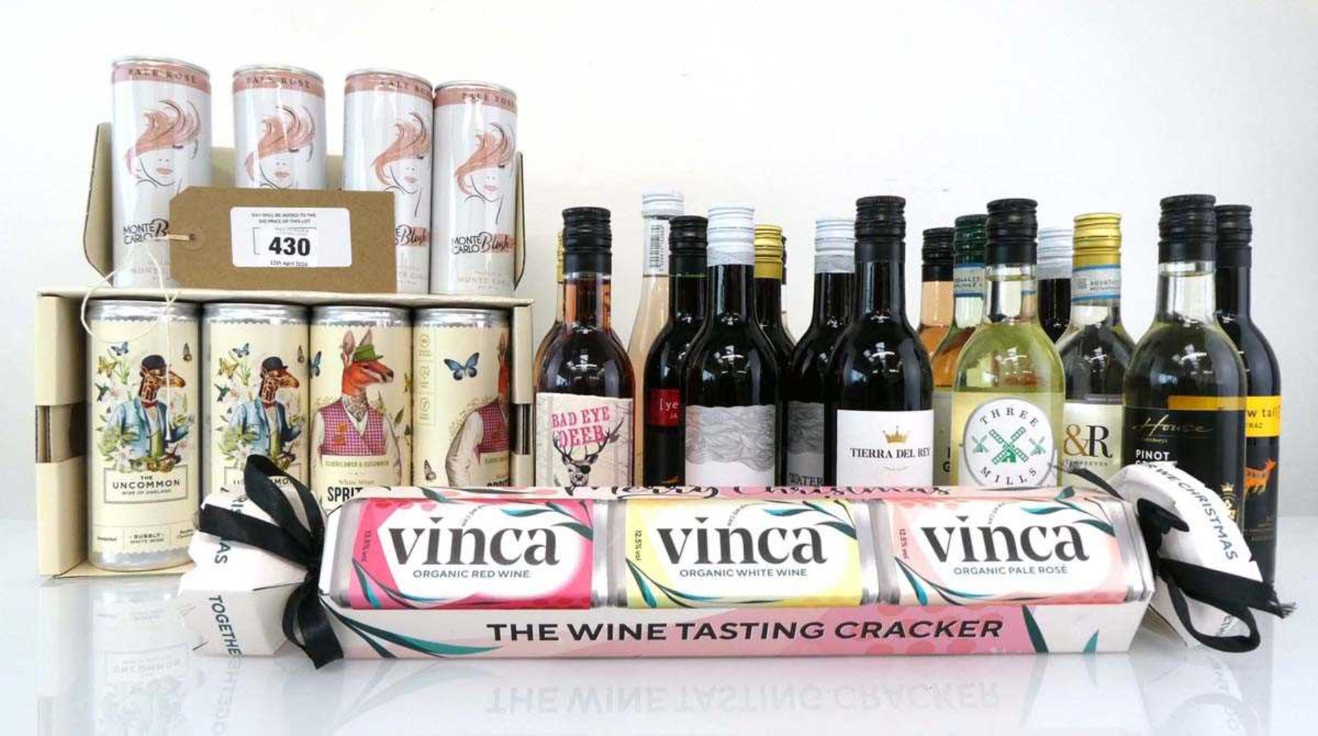 +VAT 18 mini bottles of wines 18.7cl & 32 cans of wine, 20x Rose 25cl ...