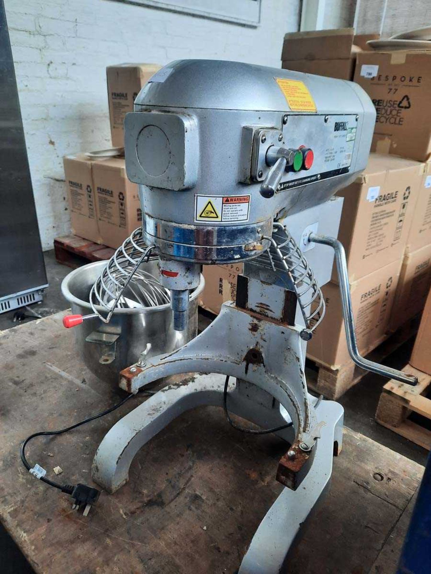 Buffalo heavy duty mixer type GL191 with bowl 3 attachements and safety ...