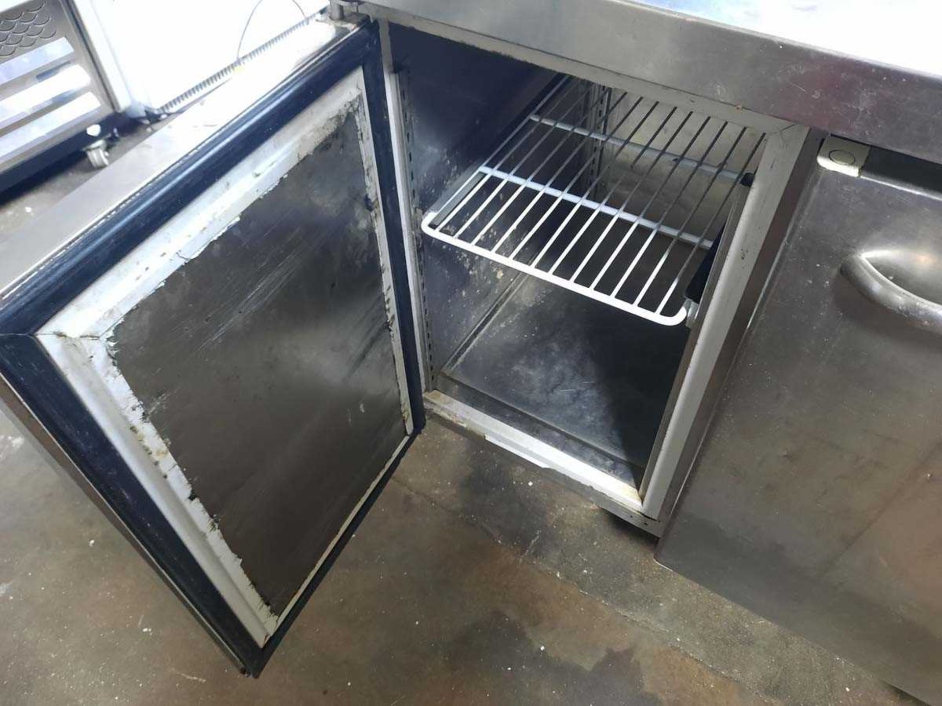 +VAT 130cm 2 door counter fridge