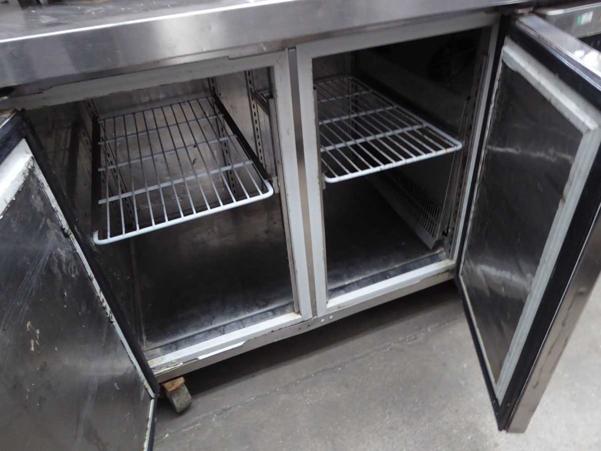 +VAT 130cm 2 door counter fridge