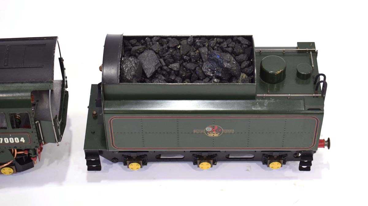 A 3.5 inch gauge steam driven 4-6-2 locomotive and tender modelled as ...