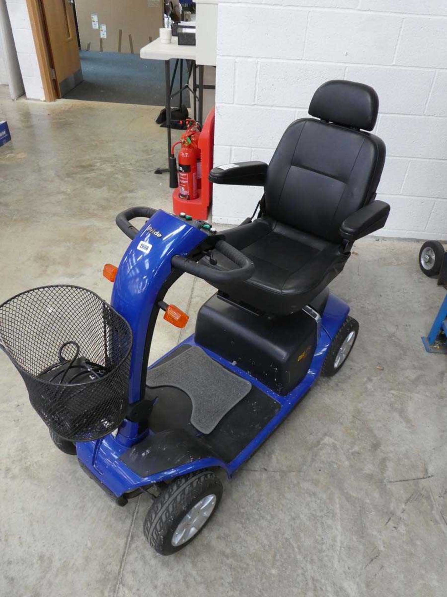 Colt Pride blue mobility scooter with key and charger