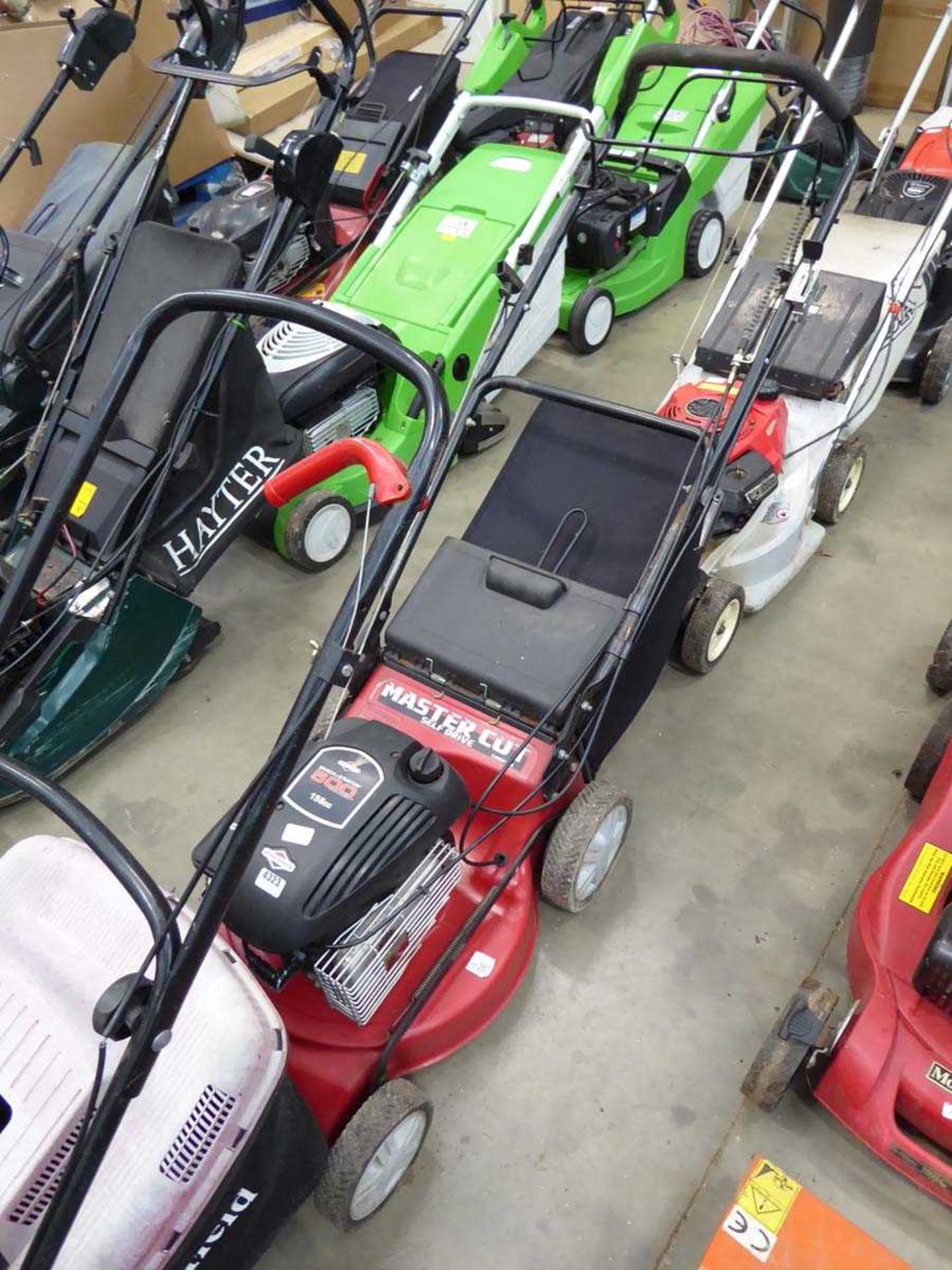 Mastercut Warrior petrol powered rotary mower with grass box