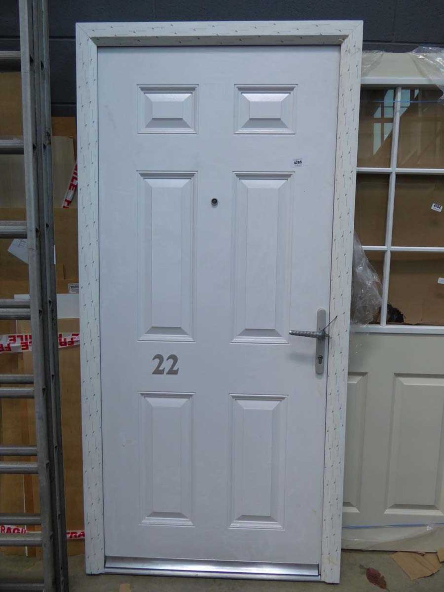 +VAT White composite door with frame
