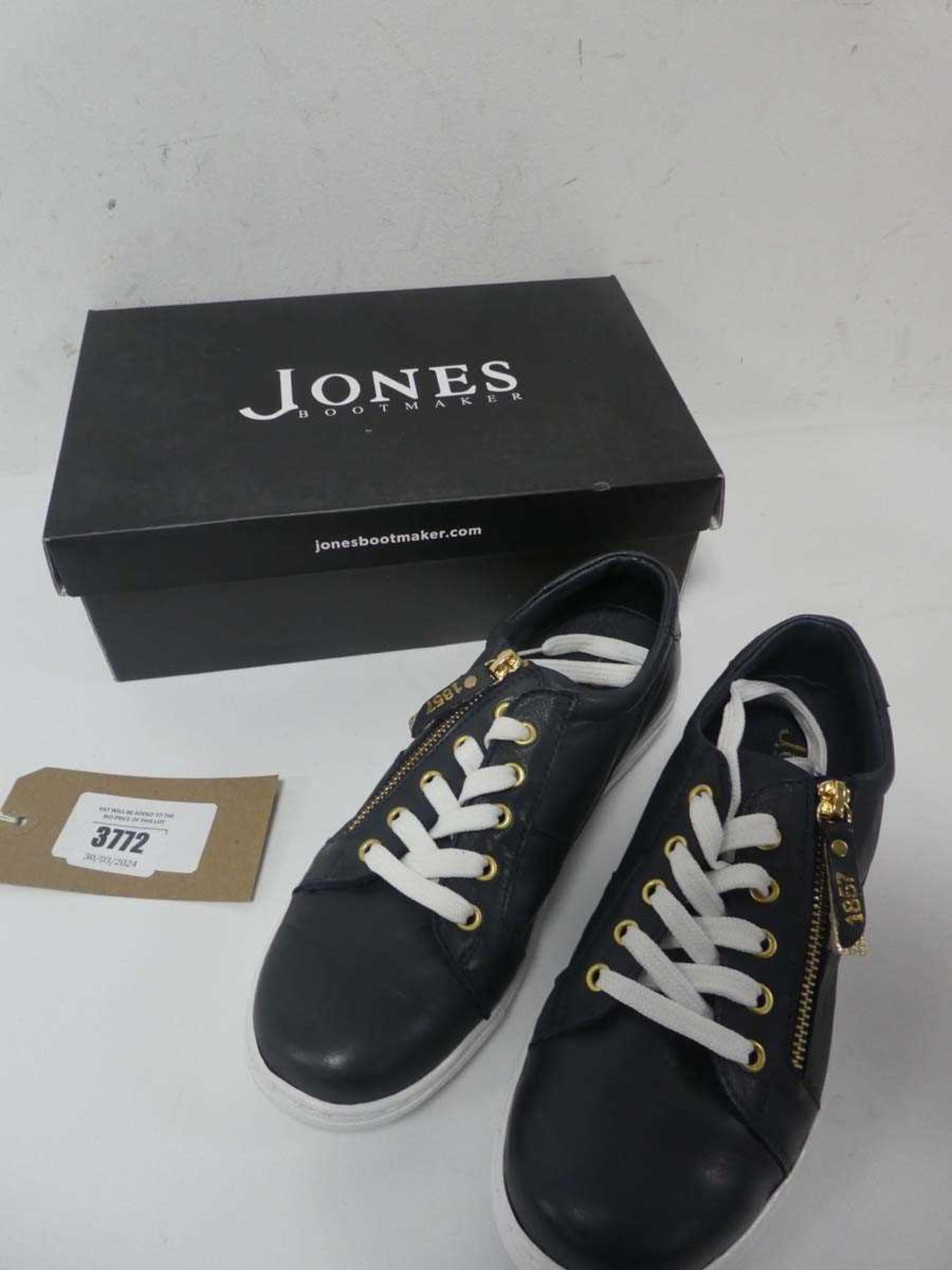 +VAT 1 x Jones Bootmaker navy trainers, UK 5