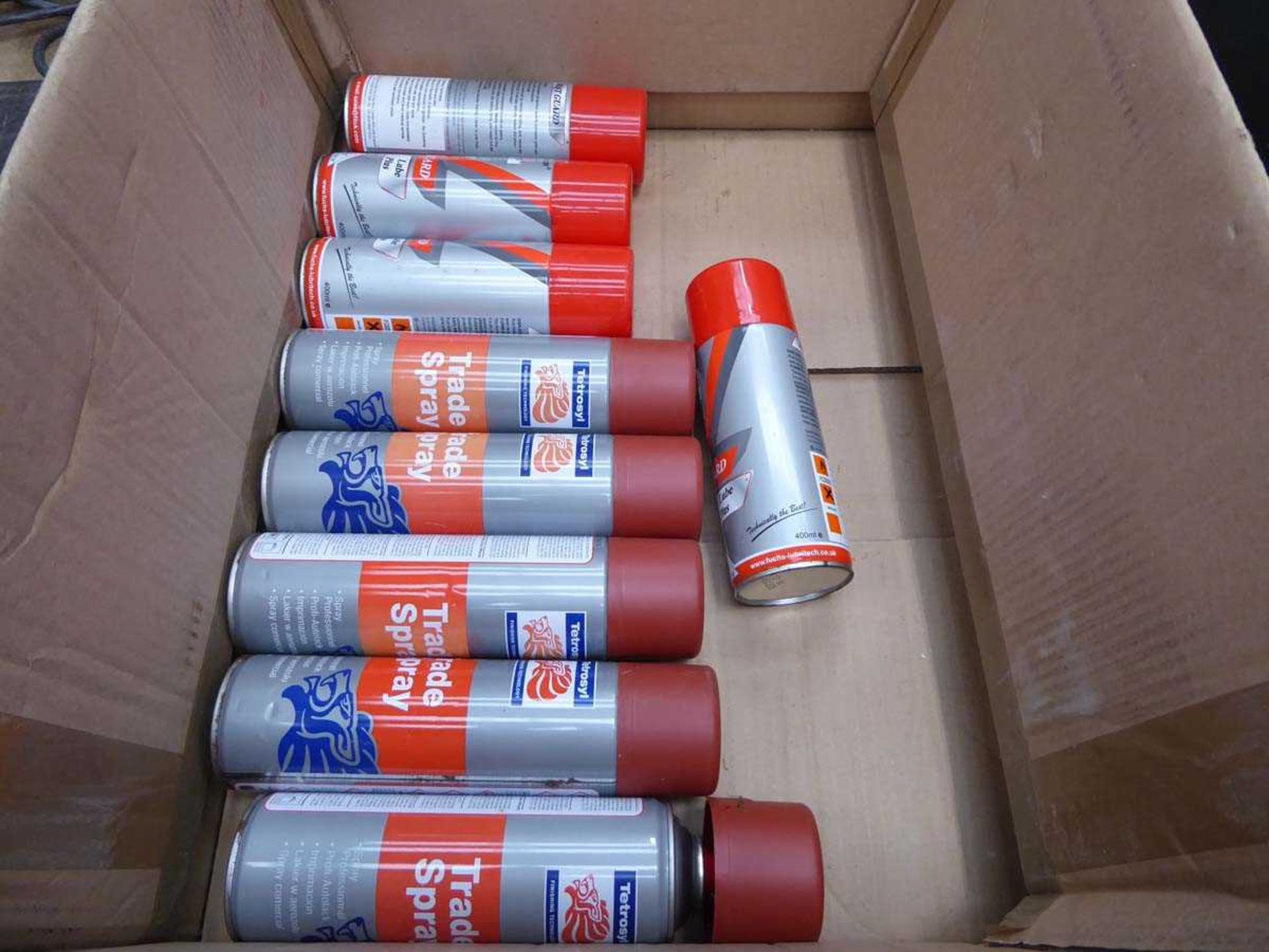 Box of spray paint