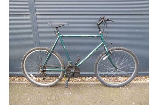 Raleigh Genesis green mountain bike