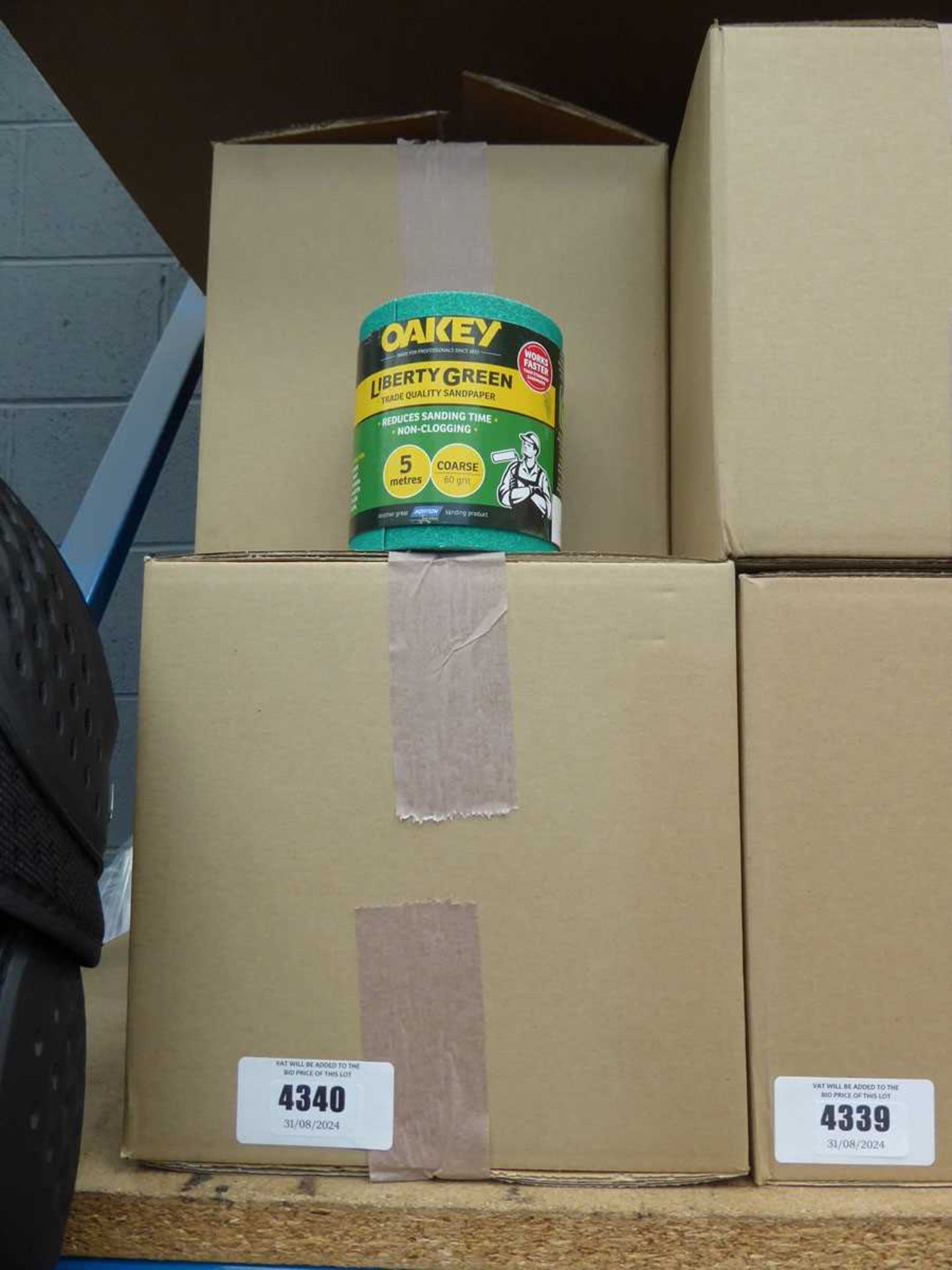 { Choice of lots: 4332 } +VAT Four boxes of Oakey liberty green roll ...