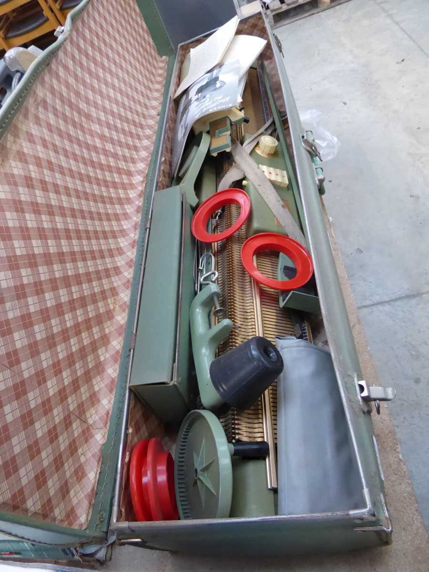 Cased vintage Singer knitting machine