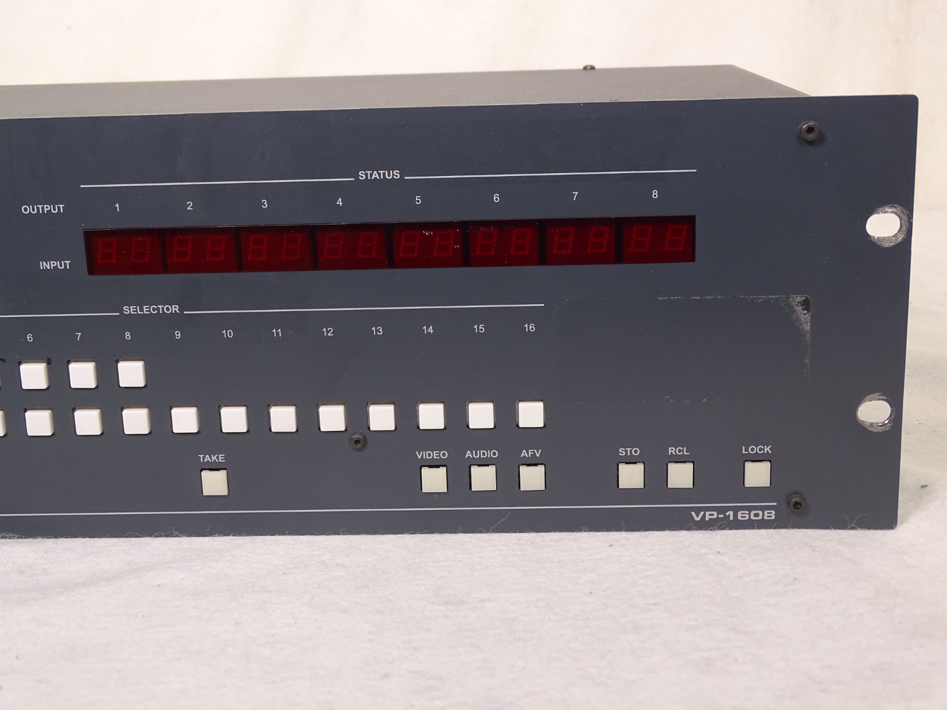 A Kramer VP1608 matrix switcher for RGBHV and balanced audio signals ...