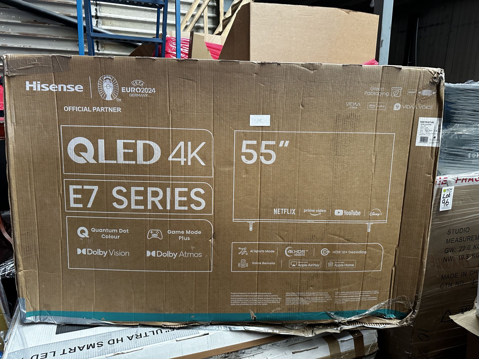 Title: Hisense Smart QLED 4K E7 Series TV 55 Inch. RRP £550 - Grade ...