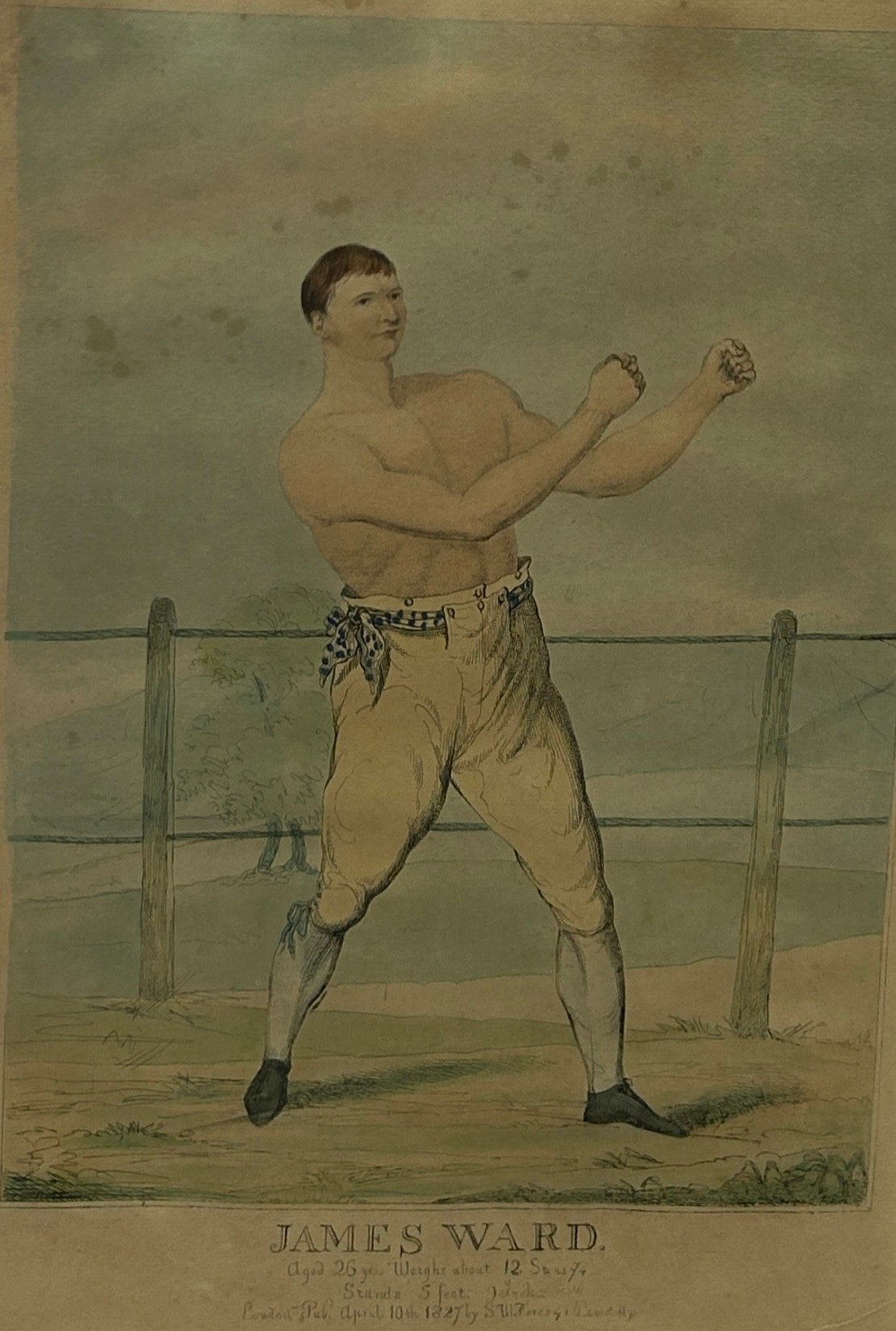 BOXING / PUGILIST INTEREST: AN EARLY 19TH CENTURY ENGRAVING DEPICTING ...
