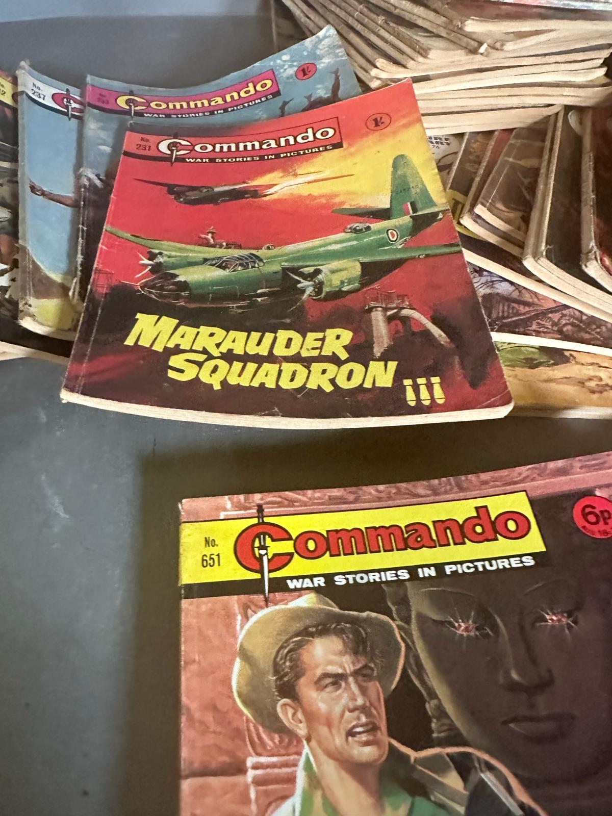 A large selection of pictures library comic books to include Commands ...