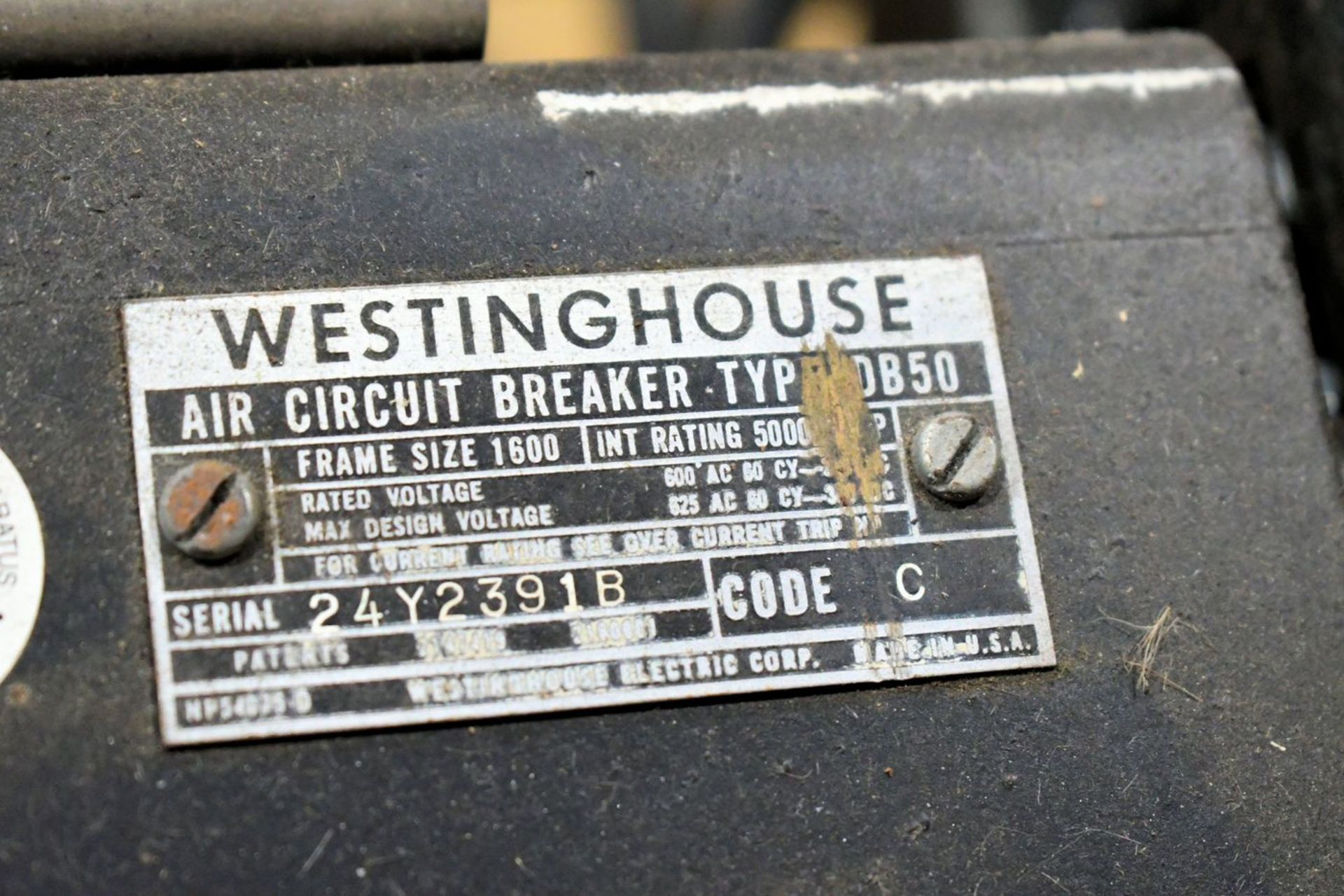Westinghouse Type DB50 Air Circuit Breaker with Teel Model 1P868B ...