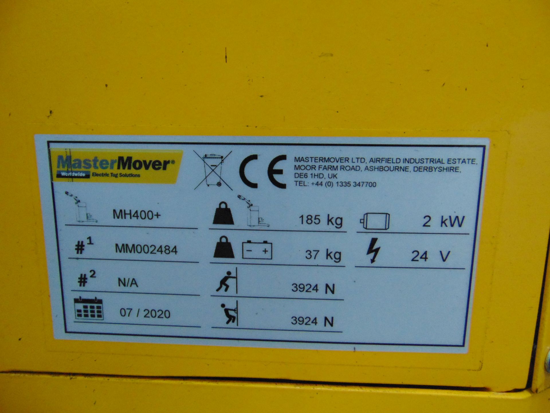 You are bidding on a 2020 Master Mover MH3-400 Electric Walk-Behind Tug ...