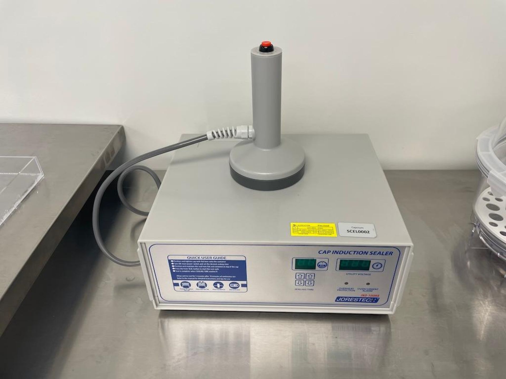 2020 JORESTECH CAP INDUCTION SEALER, ELECTROMAGNETIC, MODEL IND-100HA ...