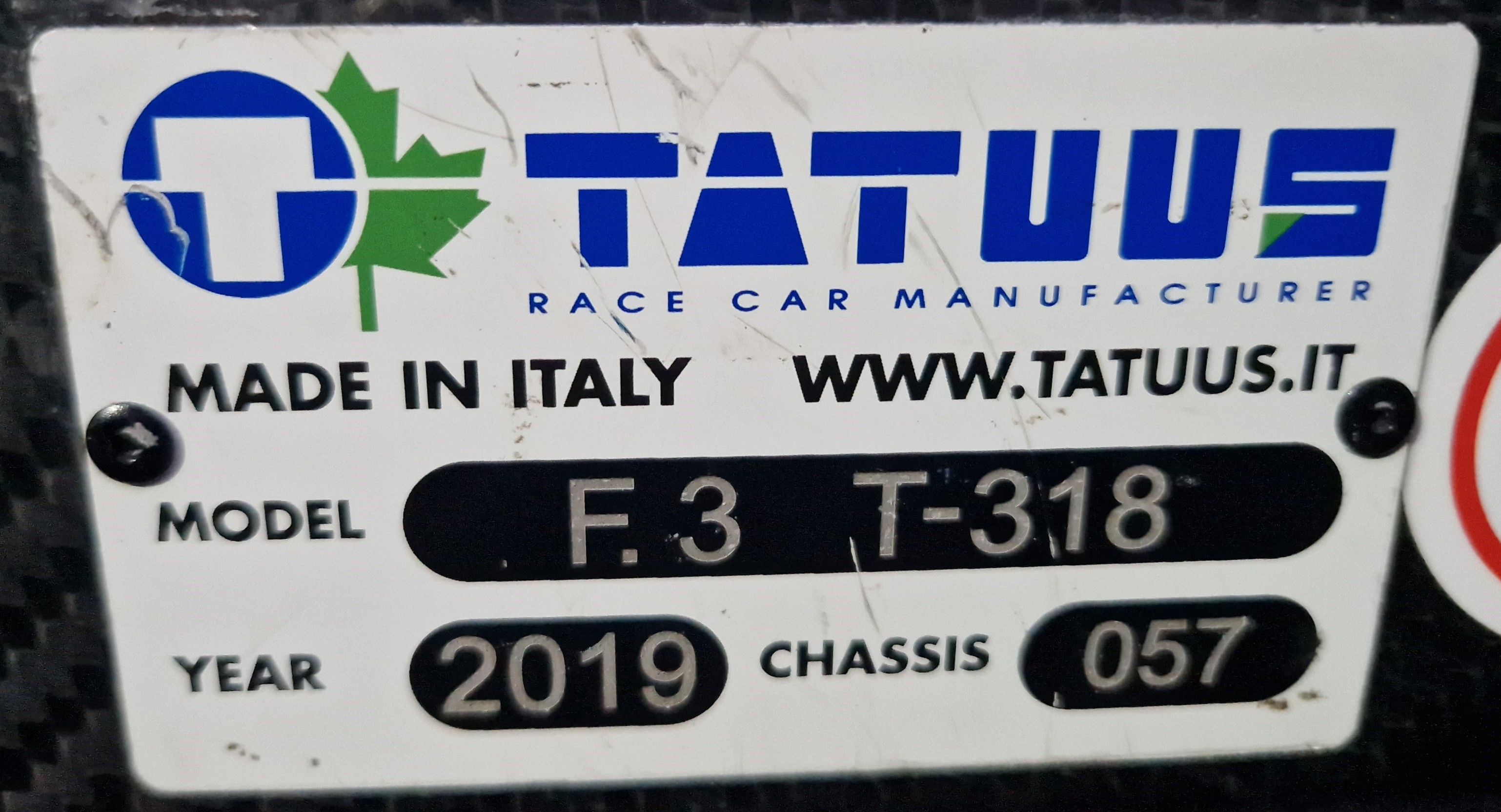 One TATUUS F3 T-318 Alfa Romeo Race Car Chassis No. 057 (2019) Finished ...