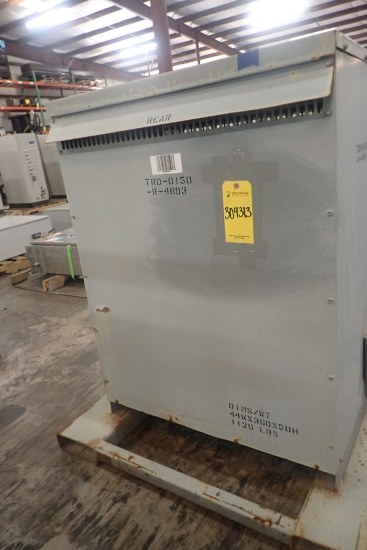Model No. 9TB3B3876; Primary: 480V; Secondary: 208/120; Tag: 304313