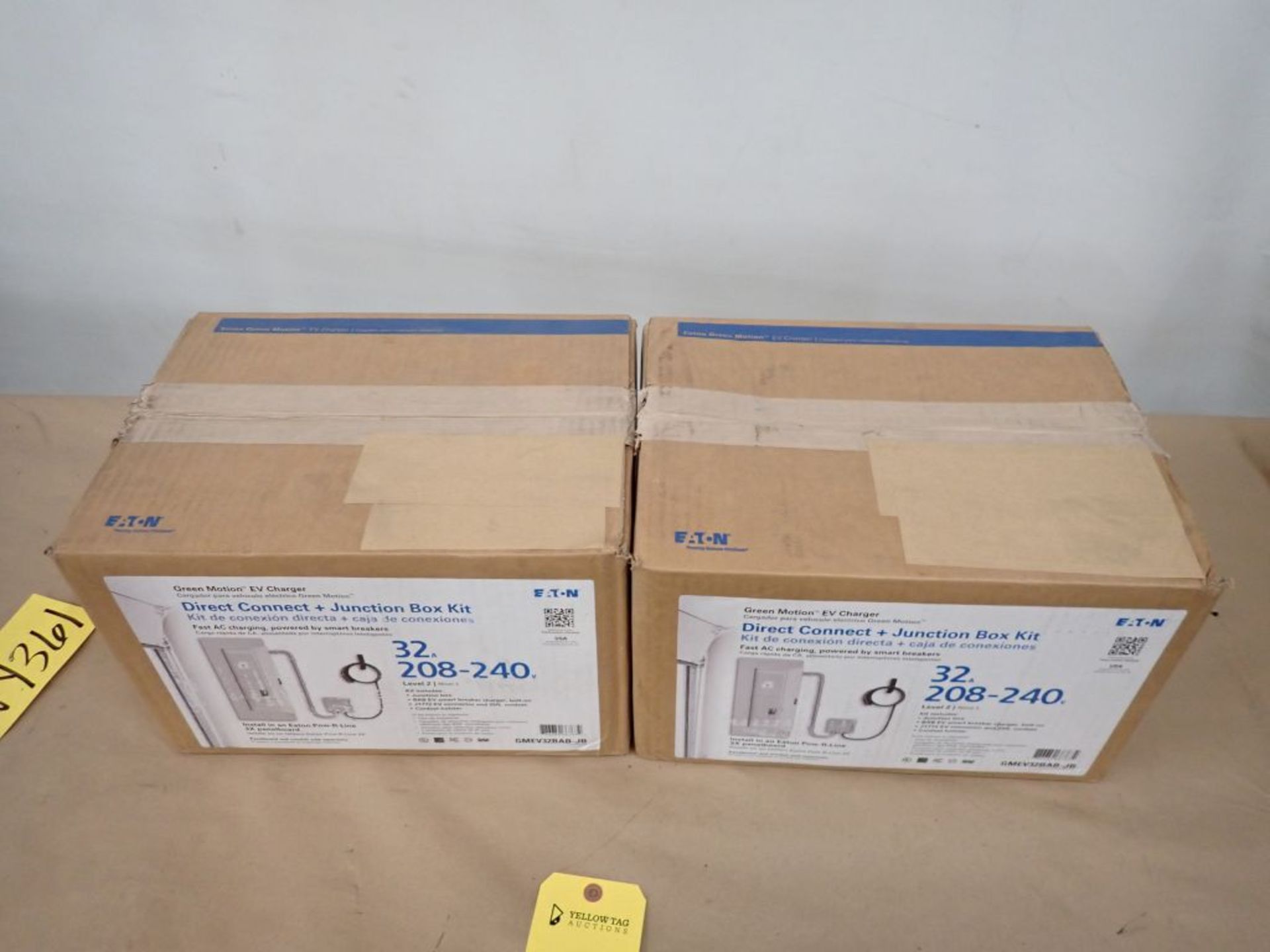 (2) Eaton Green Motion EV Charger, Direct Connect and Junction Box Kit ...