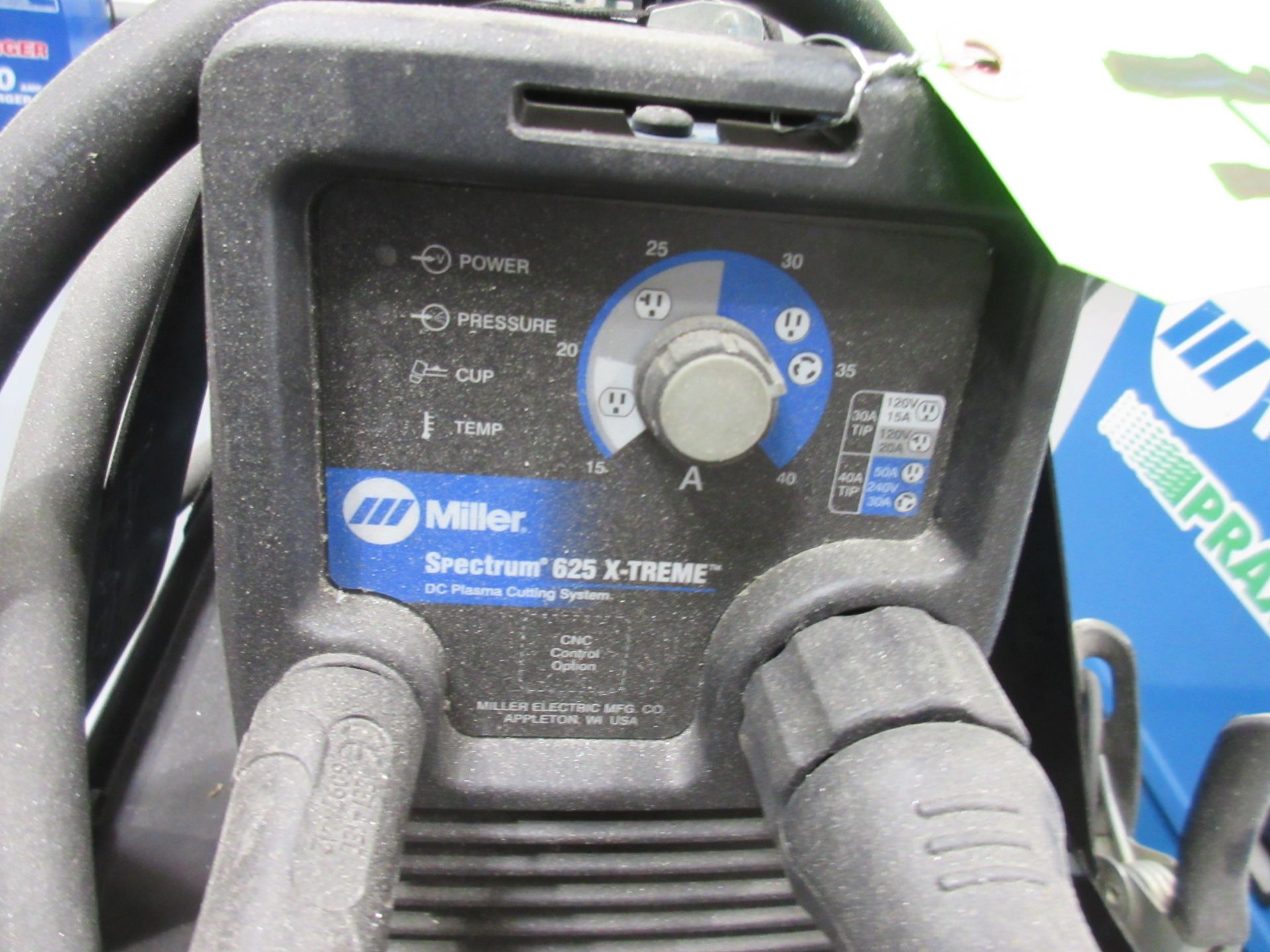 MILLER SPECTRUM 625 X-TREME DC PLASMA CUTTING SYSTEM WITH CART, S/N UTL ...