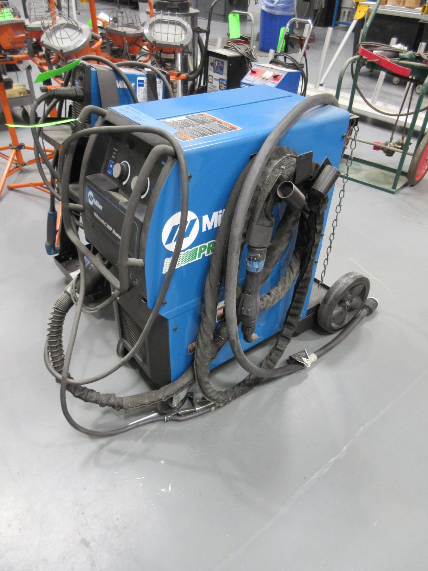 MILLER MATIC 350 P ALUMINUM MIG WELDER WITH 25-FOOT XR-ALUMA-PRO GUN, S ...