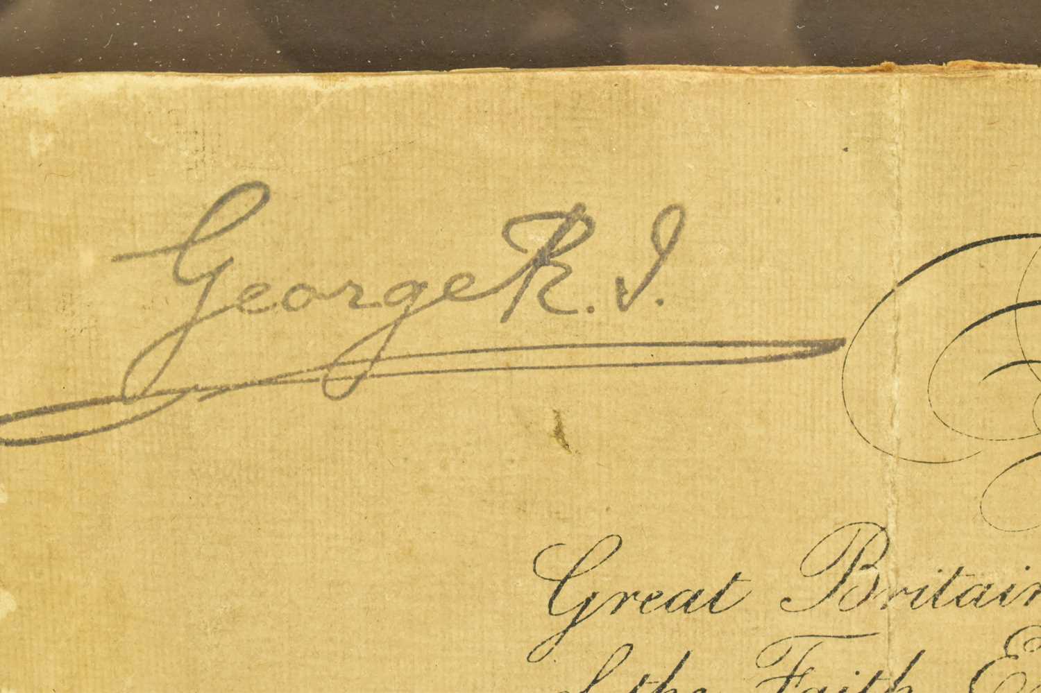 A George V signed military commission awarding Charles Jones the rank ...