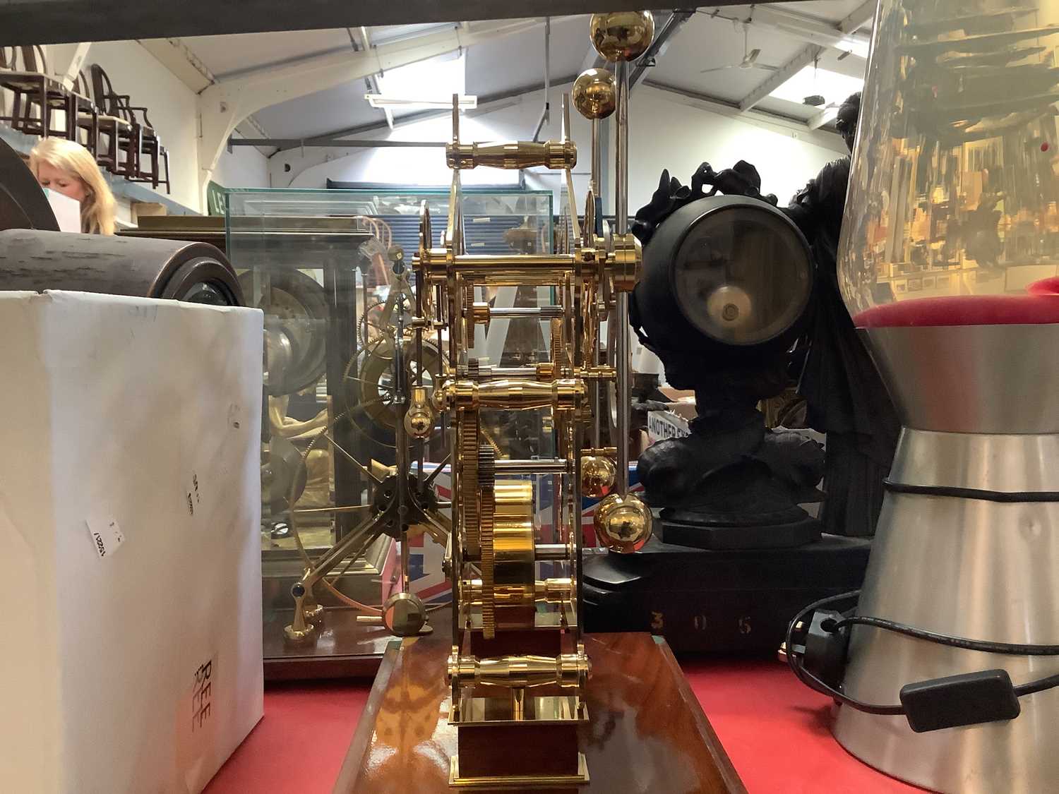 SINCLAIR HARDING & CO; a brass 'Mr. Harrison's Sea Clock' skeleton ...