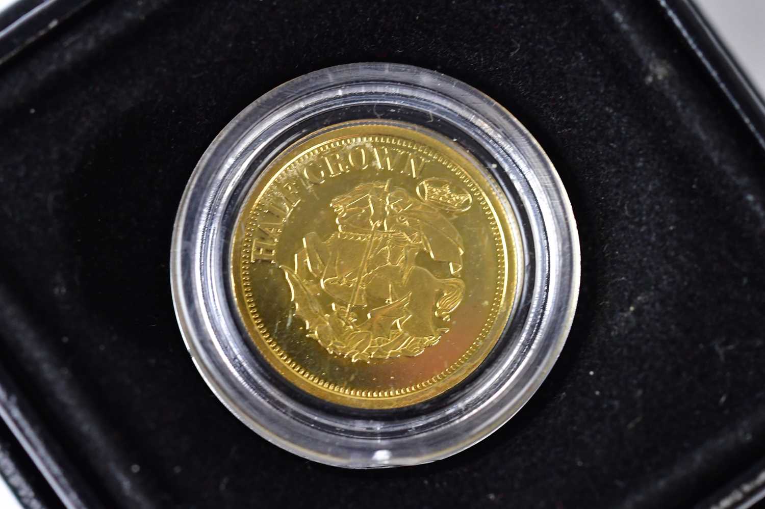THE LONDON MINT OFFICE; a 2009 George & Dragon 9ct gold half-crown ...