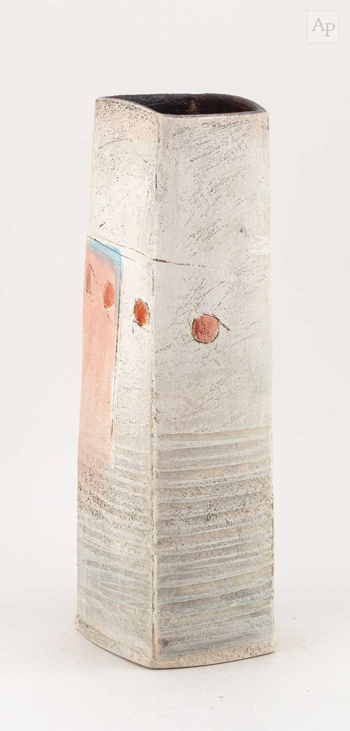 CRAIG UNDERHILL (born 1968); a tall rectangular earthenware vessel ...
