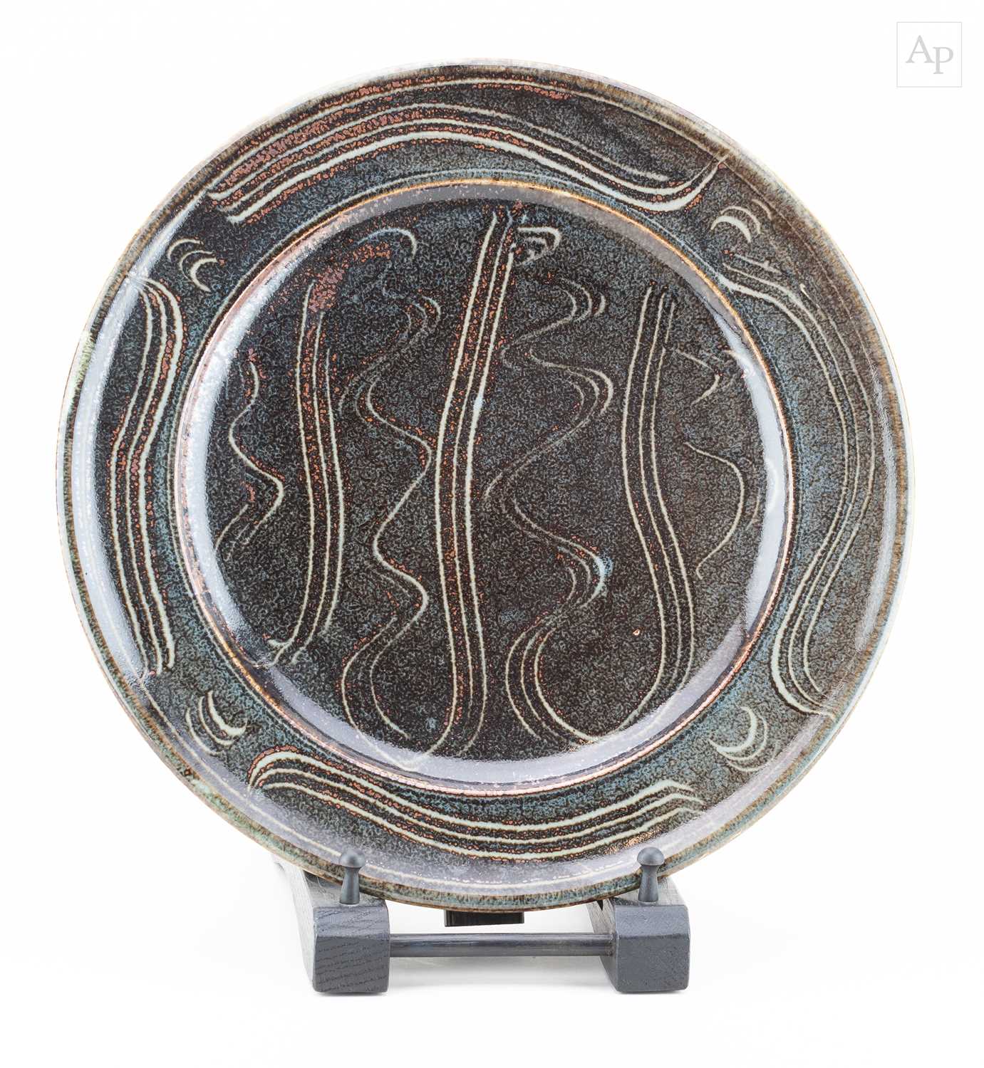 RAY FINCH (1914-2012) for Winchcombe Pottery; a stoneware charger ...