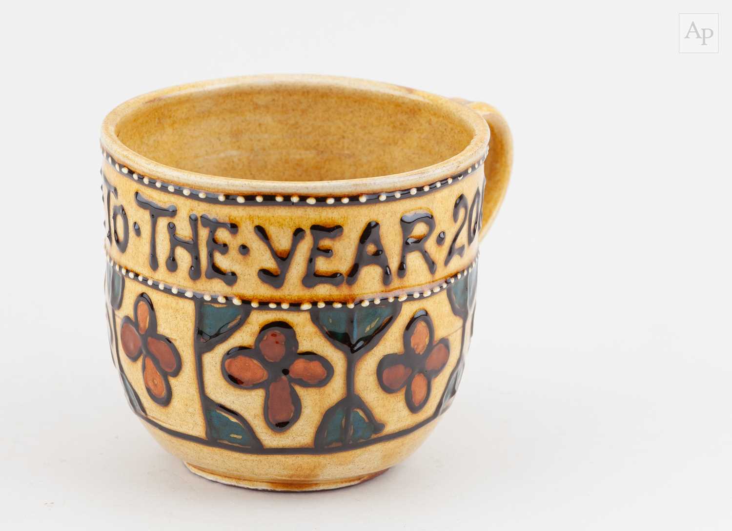 MARY WONDRAUSCH (1923-2016); a large slipware Millennium Cup inscribed ...
