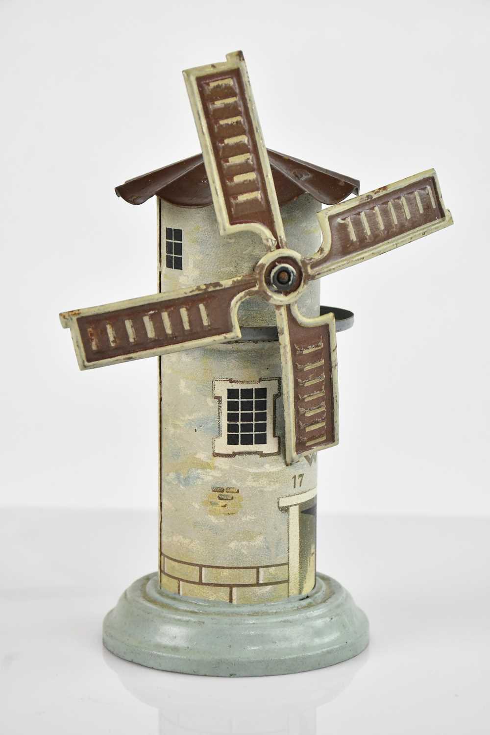 BING; a tinplate windmill, height 16cm.