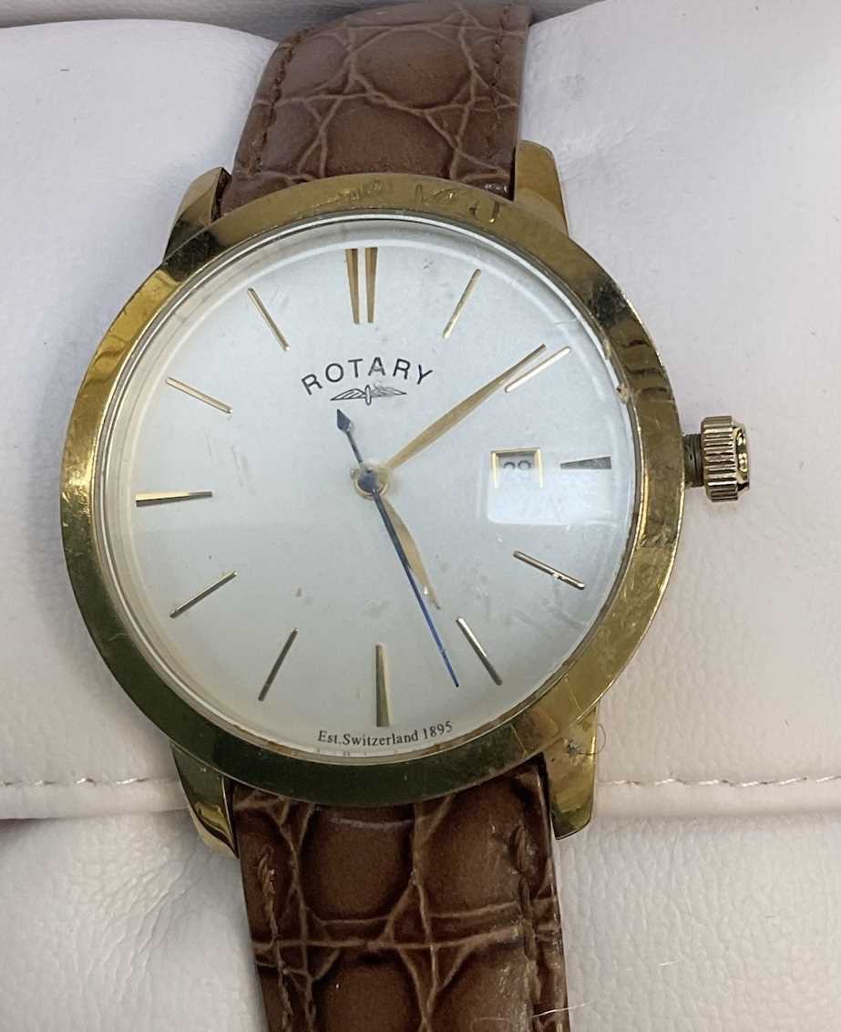 A gentleman's Rotary wristwatch, the silvered dial set with raised ...