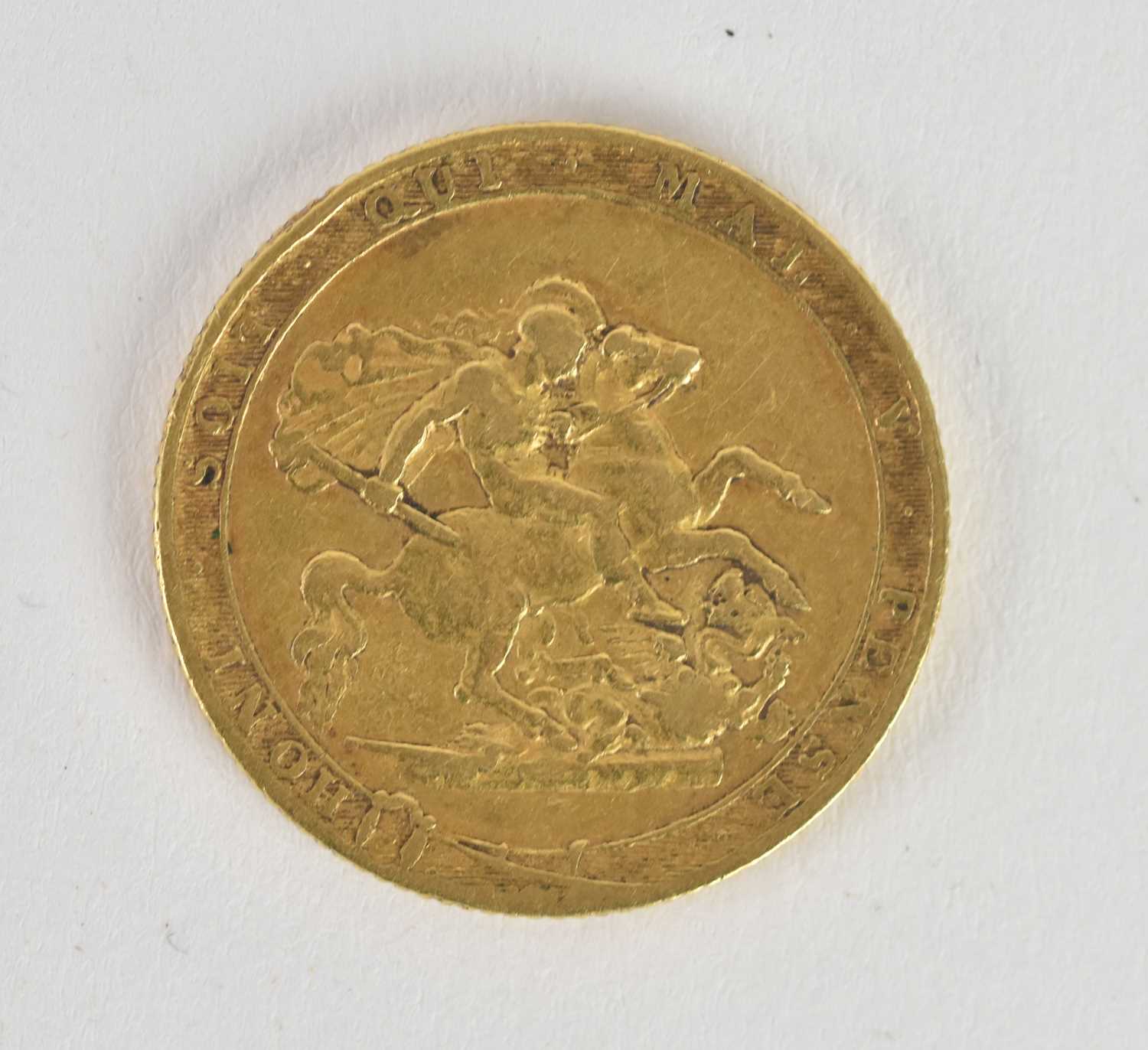 A George III Britannia full sovereign, 1820, diameter 2cm, approx 7.88g.