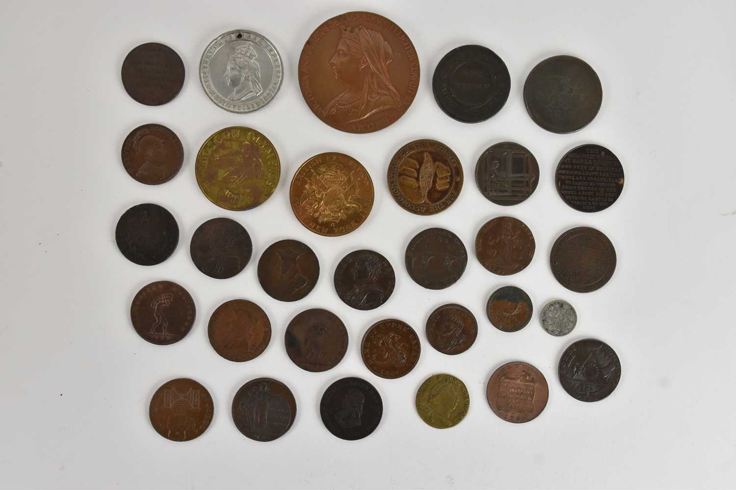 A collection of approximately thirty 18th and 19th century copper and ...