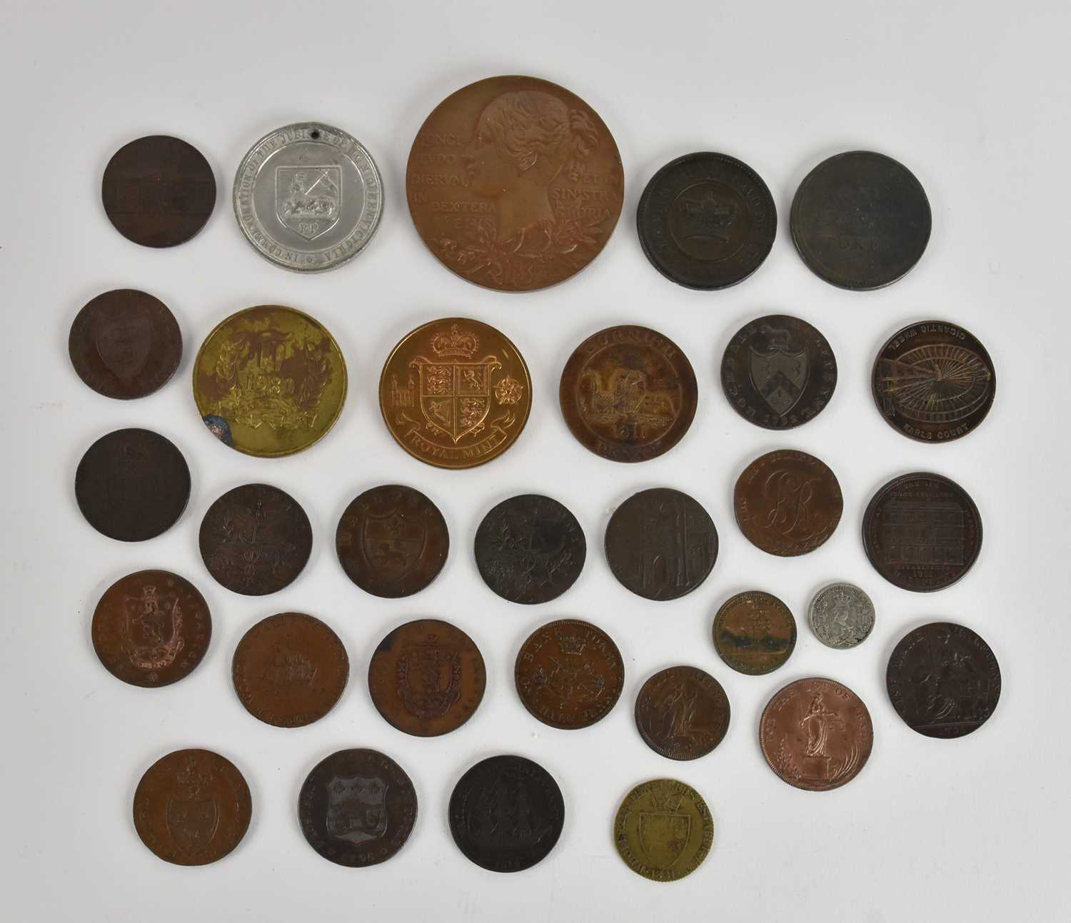 A collection of approximately thirty 18th and 19th century copper and ...