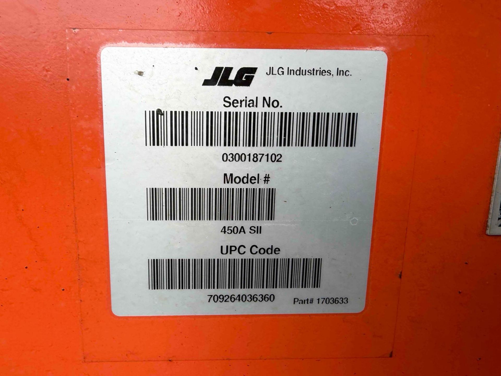 2014 JLG 450A BOOM LIFT SN:187102 4x4, powered by diesel engine ...