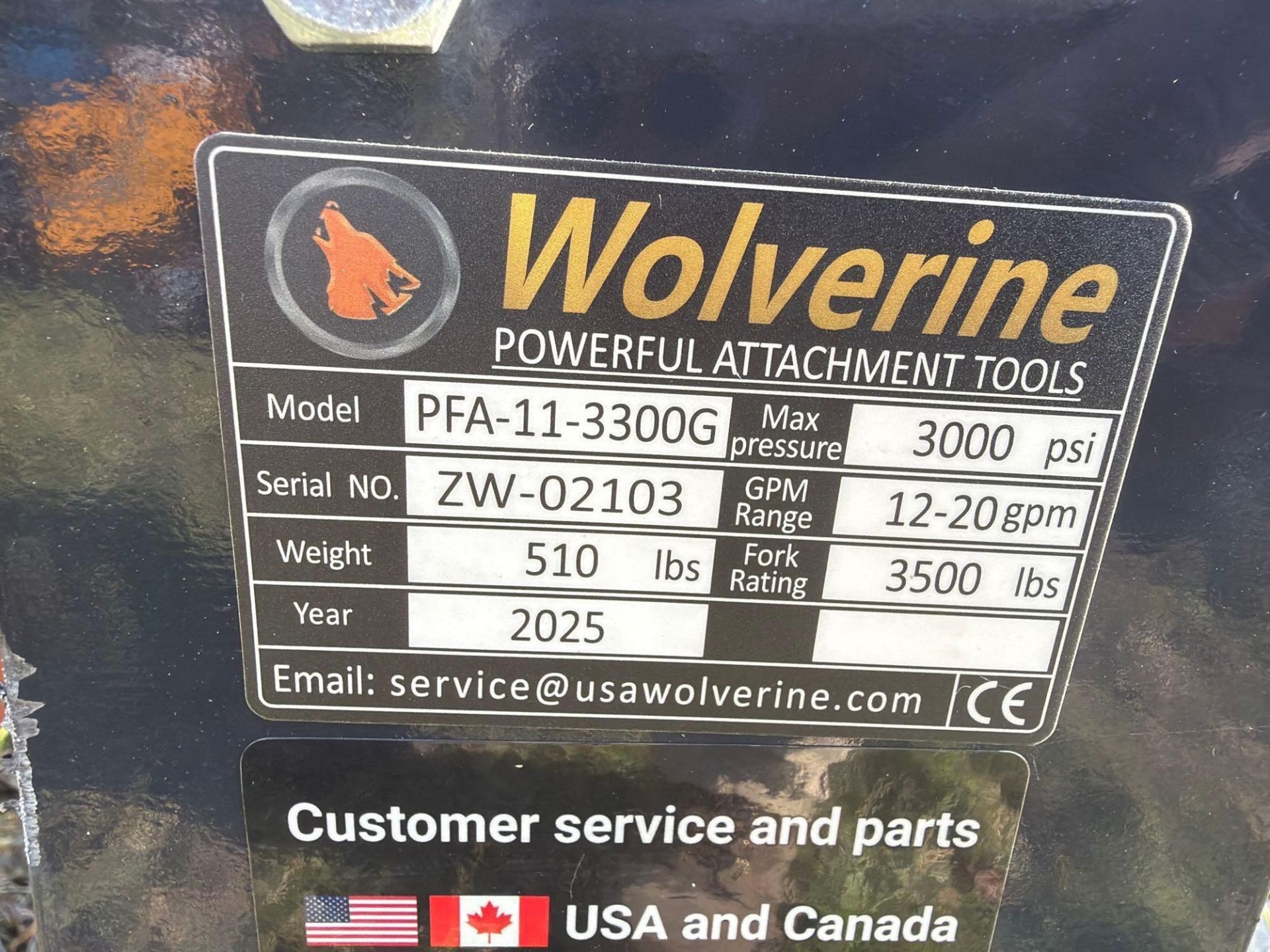 NEW WOLVERINE 48IN. HYDRAULIC ADJUSTABLE PALLET FORKS SKID STEER ...