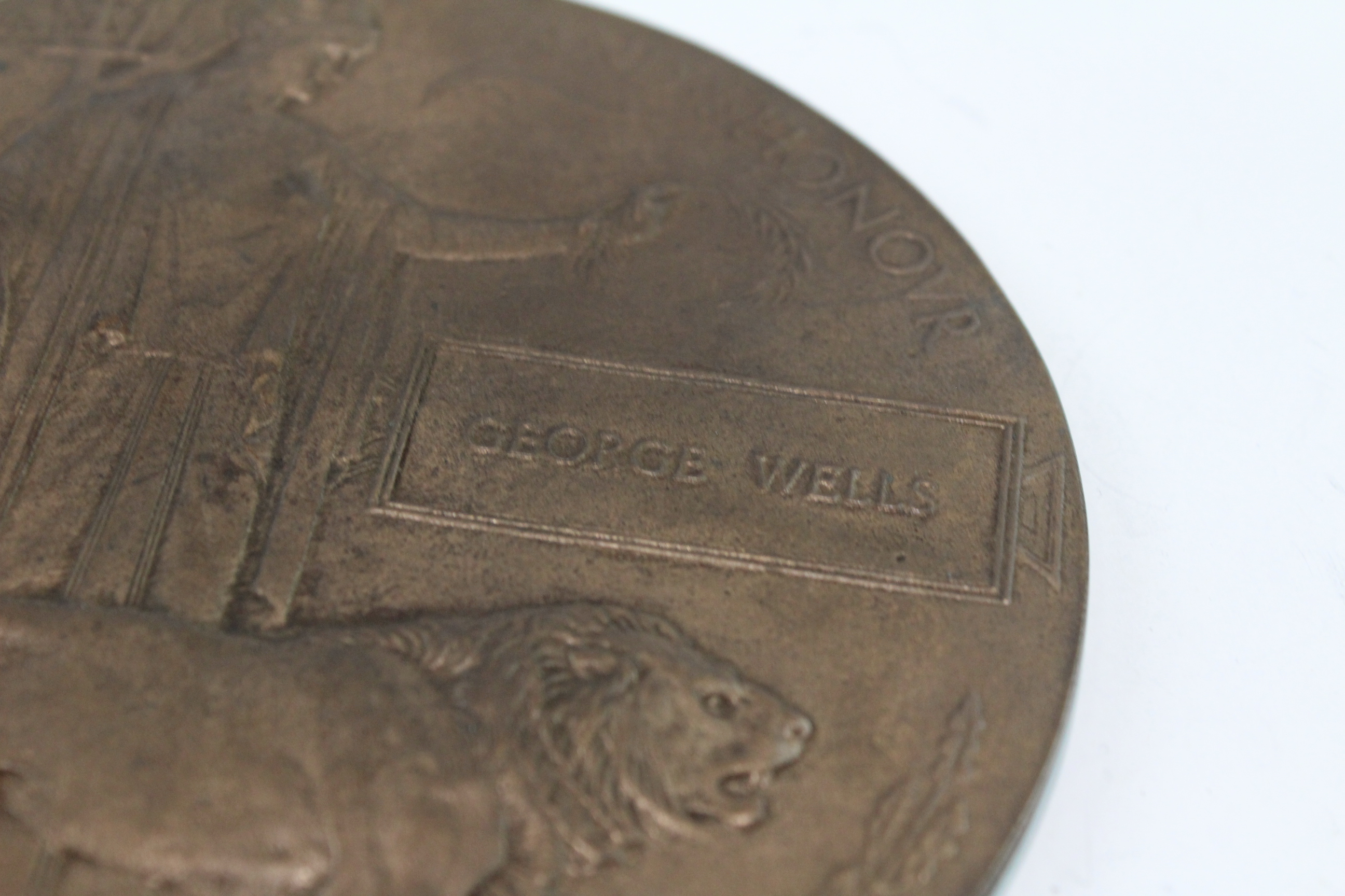 WW1 Death Plaque Named George Wells - WW1 Death Plaque Named George ...