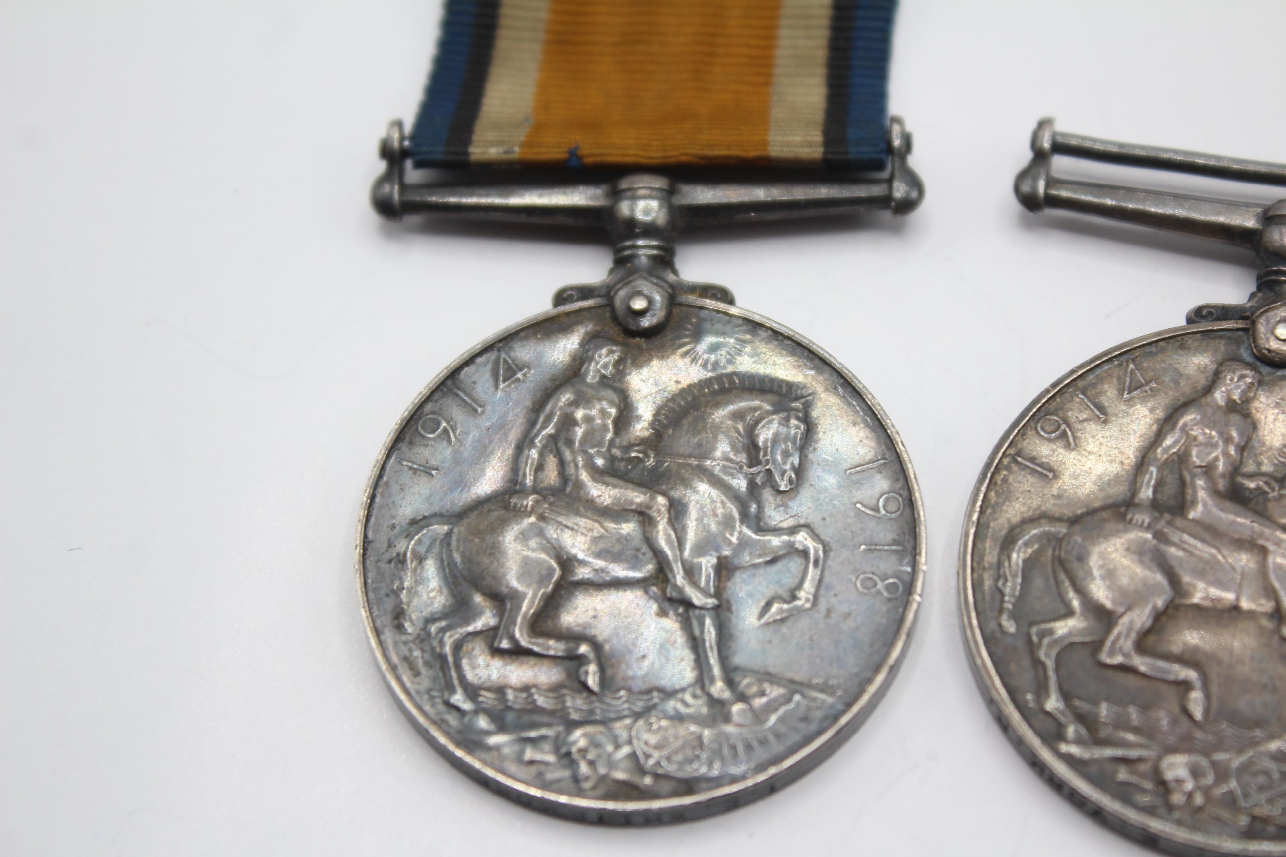 WW1 War Medals To- Pte Tsaacs S Wales Brd, Pte Finn E. York R ...
