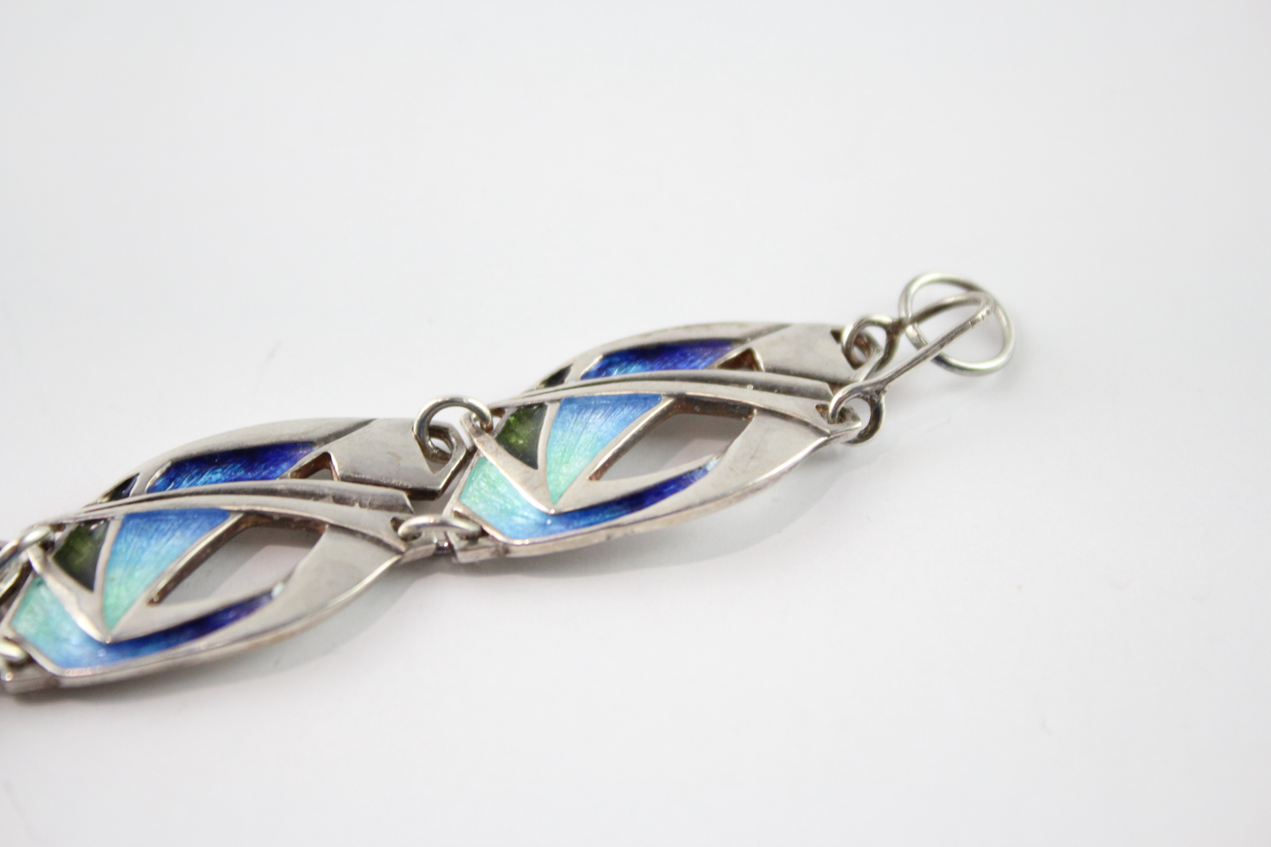 Sterling Silver Enamel Chenevive Collection Bracelet By Pat Cheney (23g)